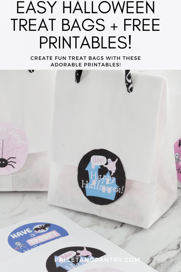 Easy Halloween Treat Bags + Free Printables! - Pallet and Pantry